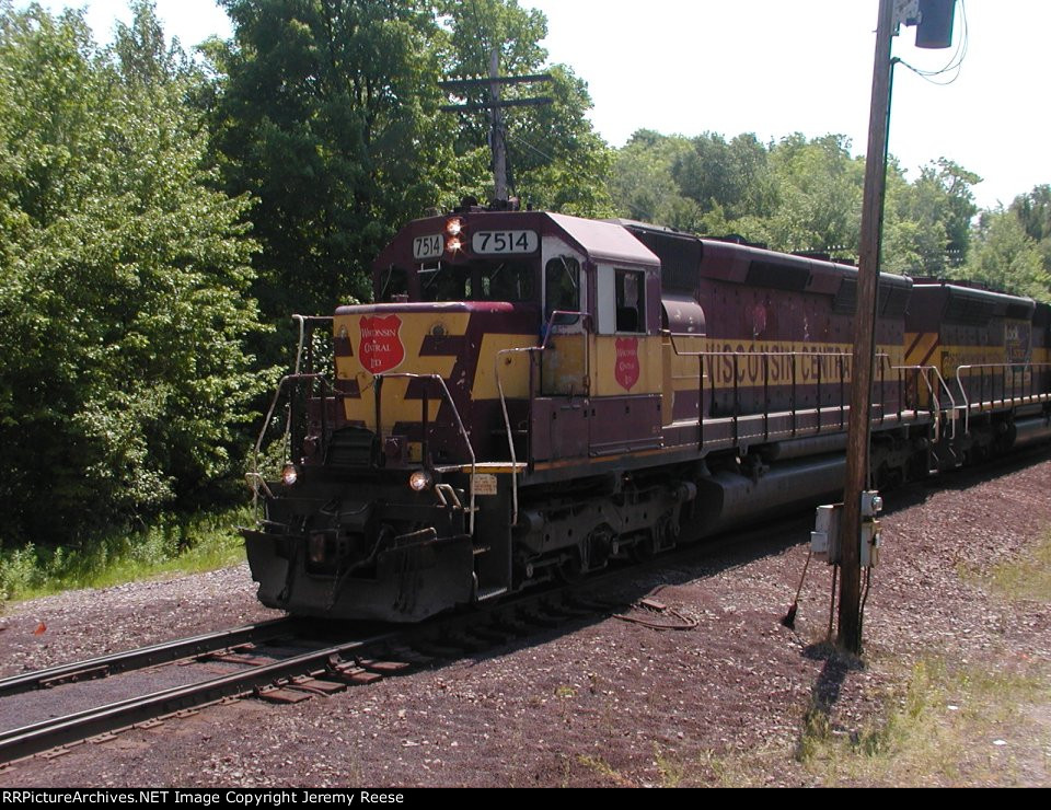 WC 7514 and 7525 at Eagle Mills Jct.